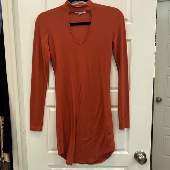 No Comment | Dresses | Burnt Orange Mockneck Mini Dress | Poshmark
